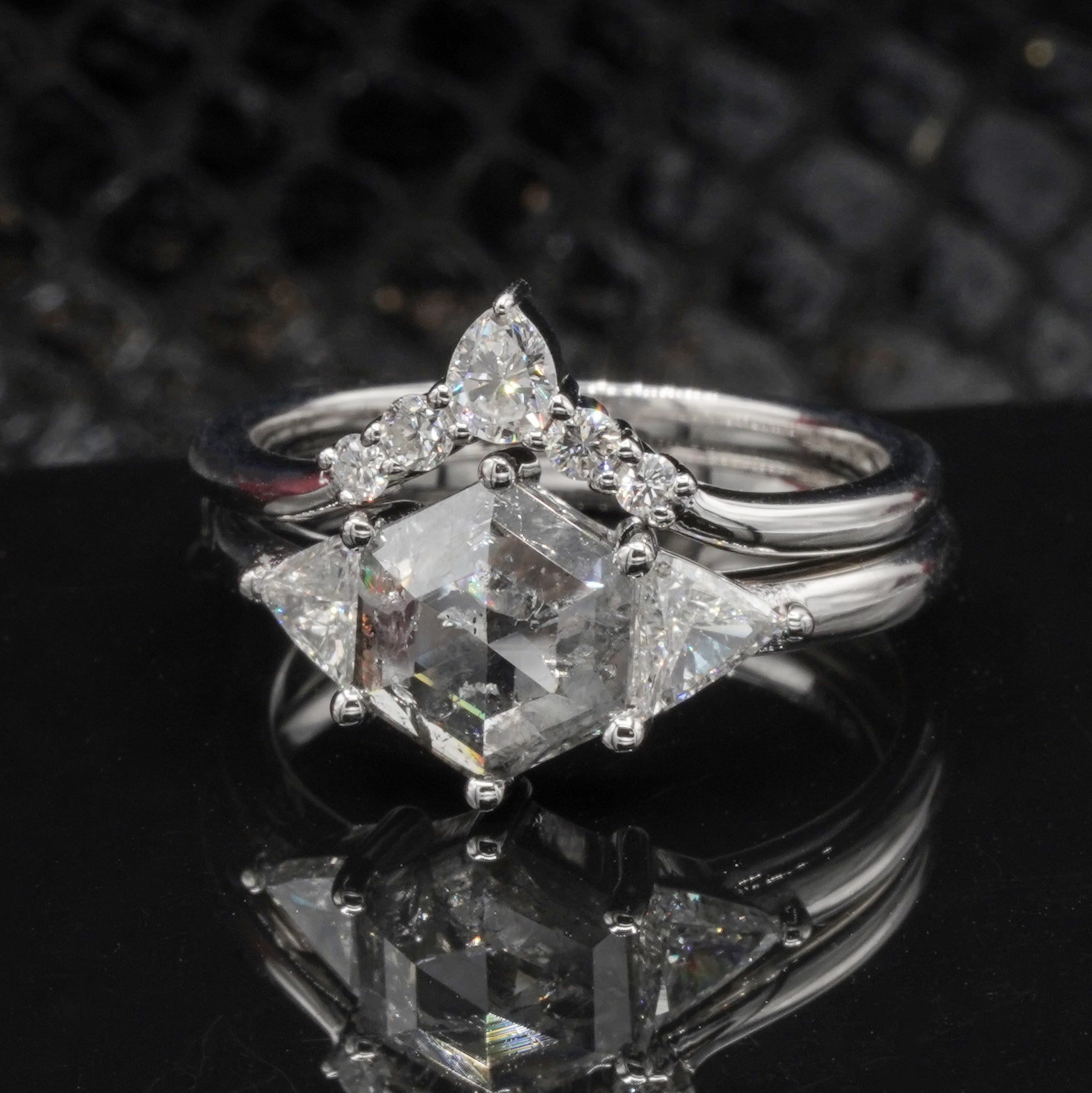 Salt and Pepper Diamond Engagement Rings | Shop "Imperfect" Diamonds ...